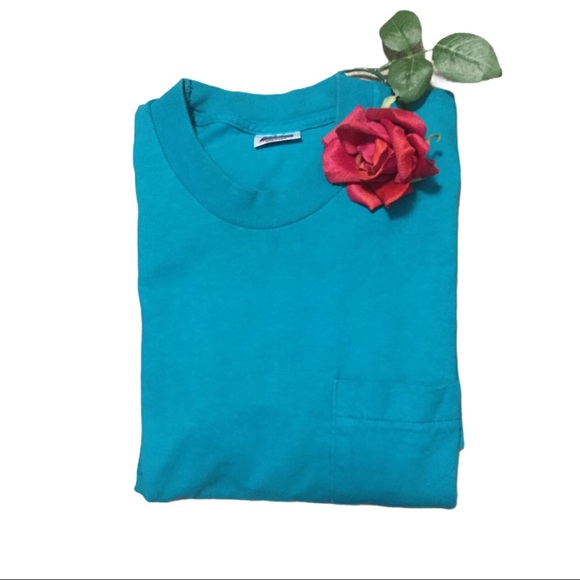 Bvd | Shirts | Bvd Premium Series Pocket Tee Teal Undershirt Sz Med ...
